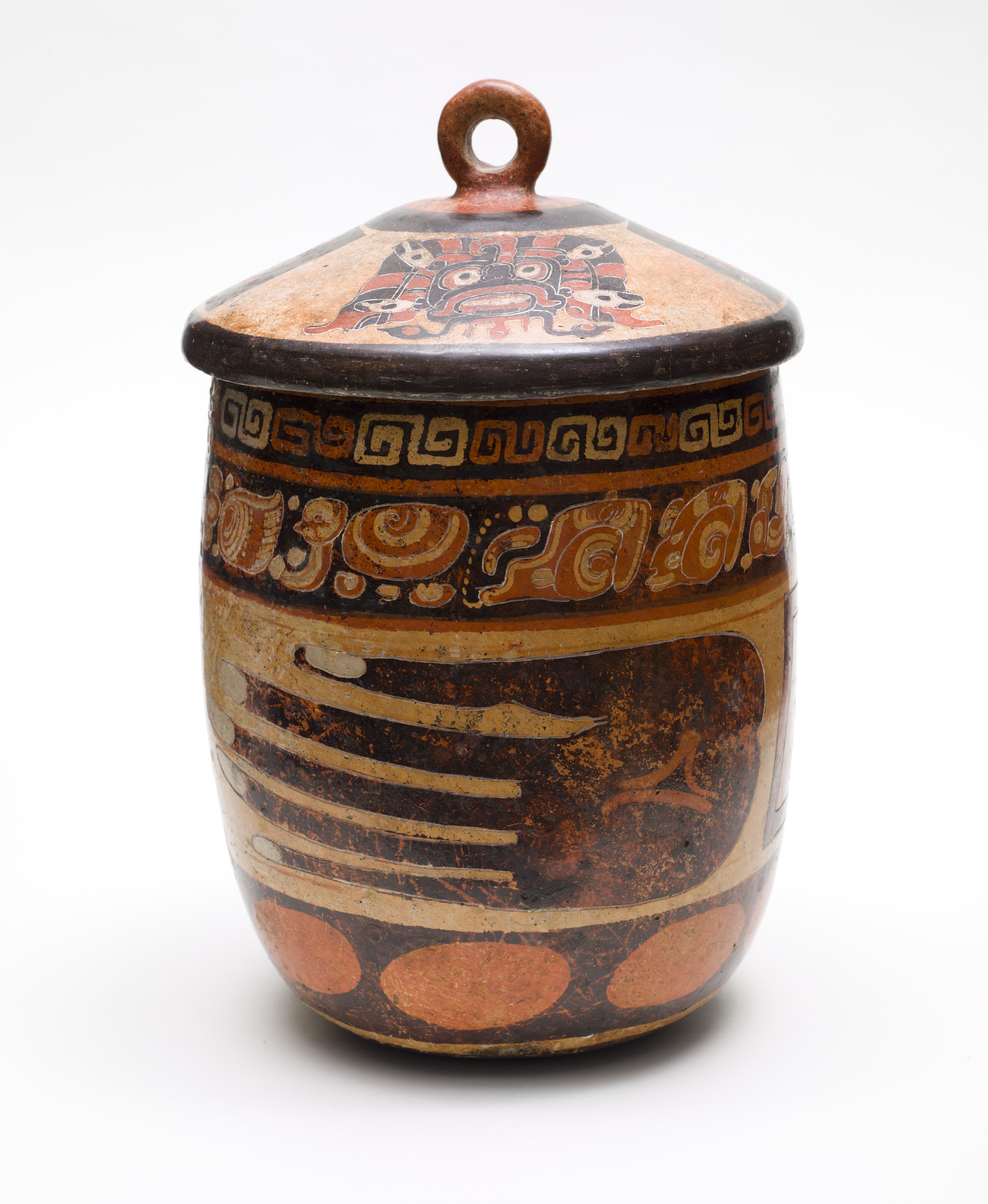 From the Collection: Lidded Vessel with Images of an Open Hand | Unframed